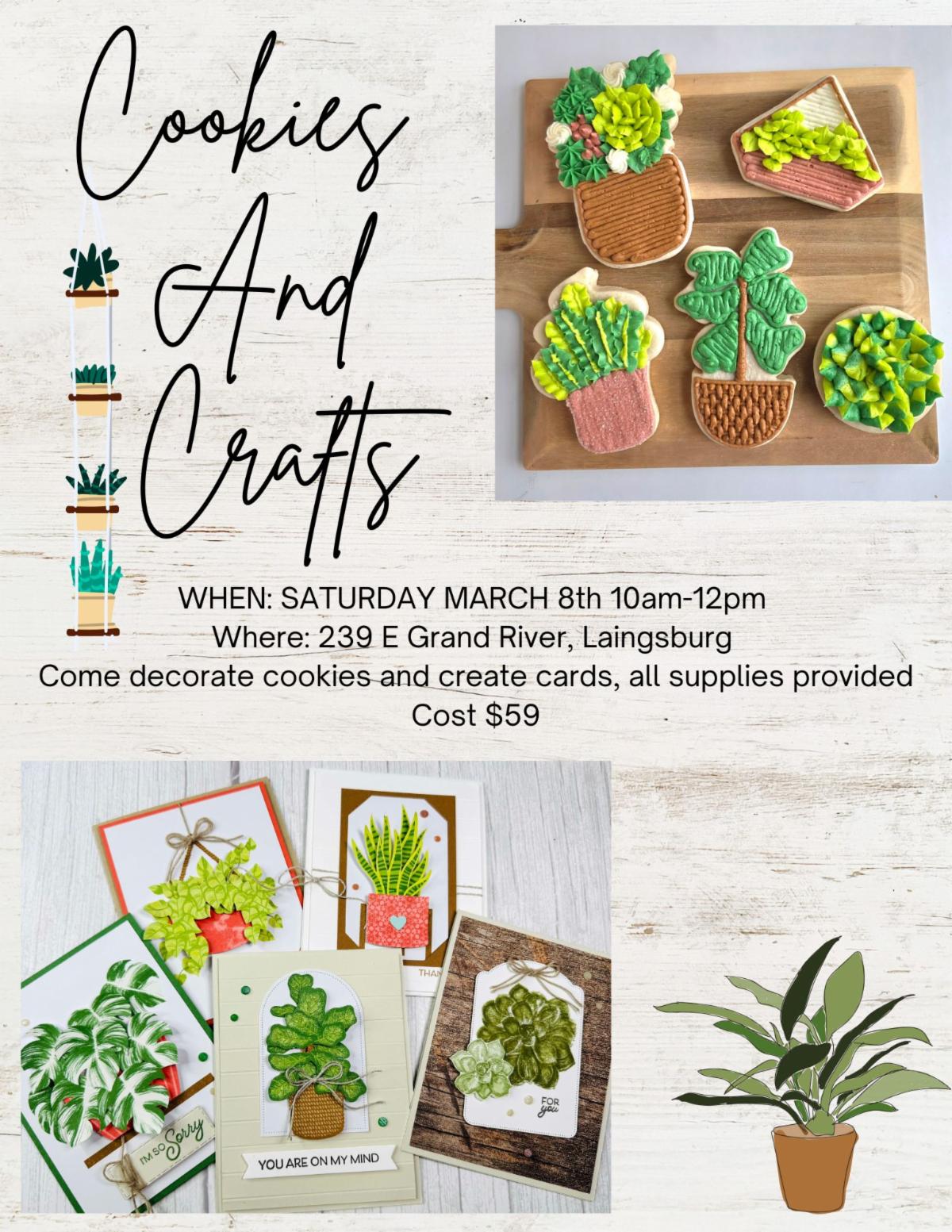 Cookies and Crafts Day at the studio