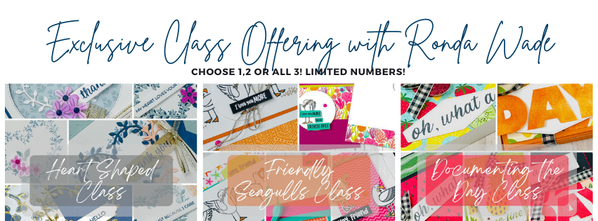 Exclusive Classes...Limited quantities available