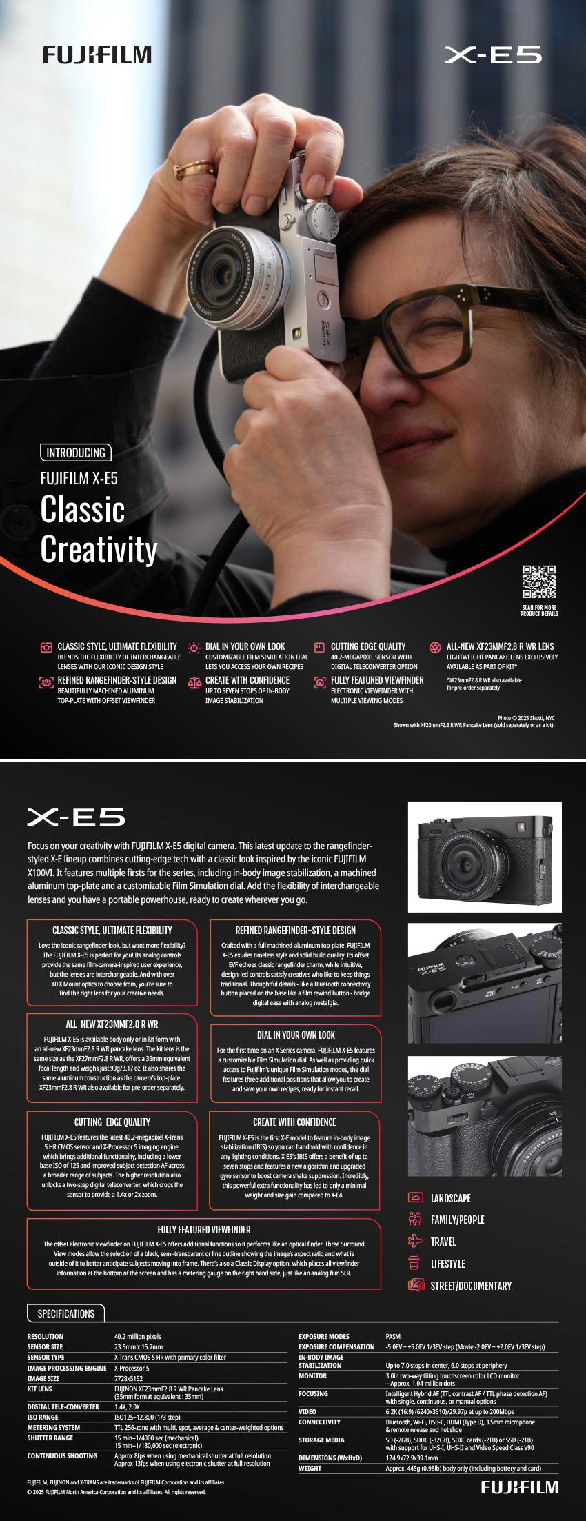 Introducing FUJIFILM X-E5