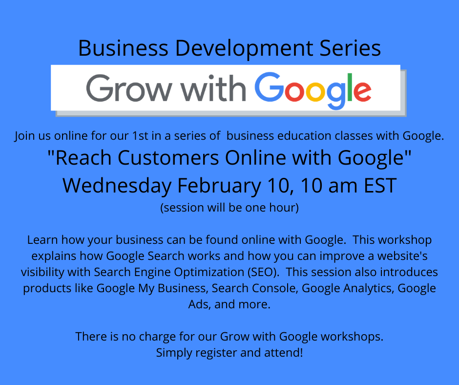 Join us for webinars with SBA & Google