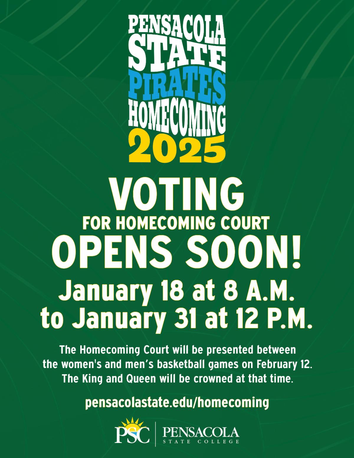 Homecoming Voting Opens Soon