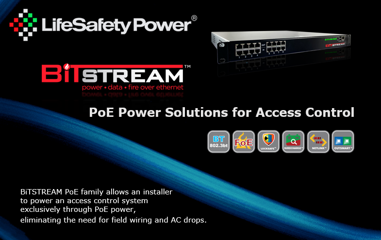 Bitstream PoE Power Solutions for Access Control from LifeSafety Power