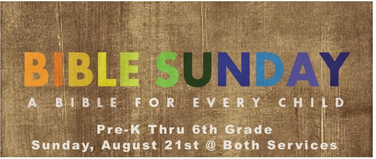 Farewell Reception for Jesse Fleck, Bible Sunday for our Kids, and More
