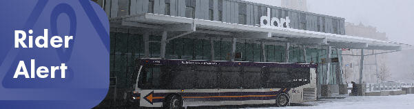 Rider Alert: Detours and delays possible through weekend