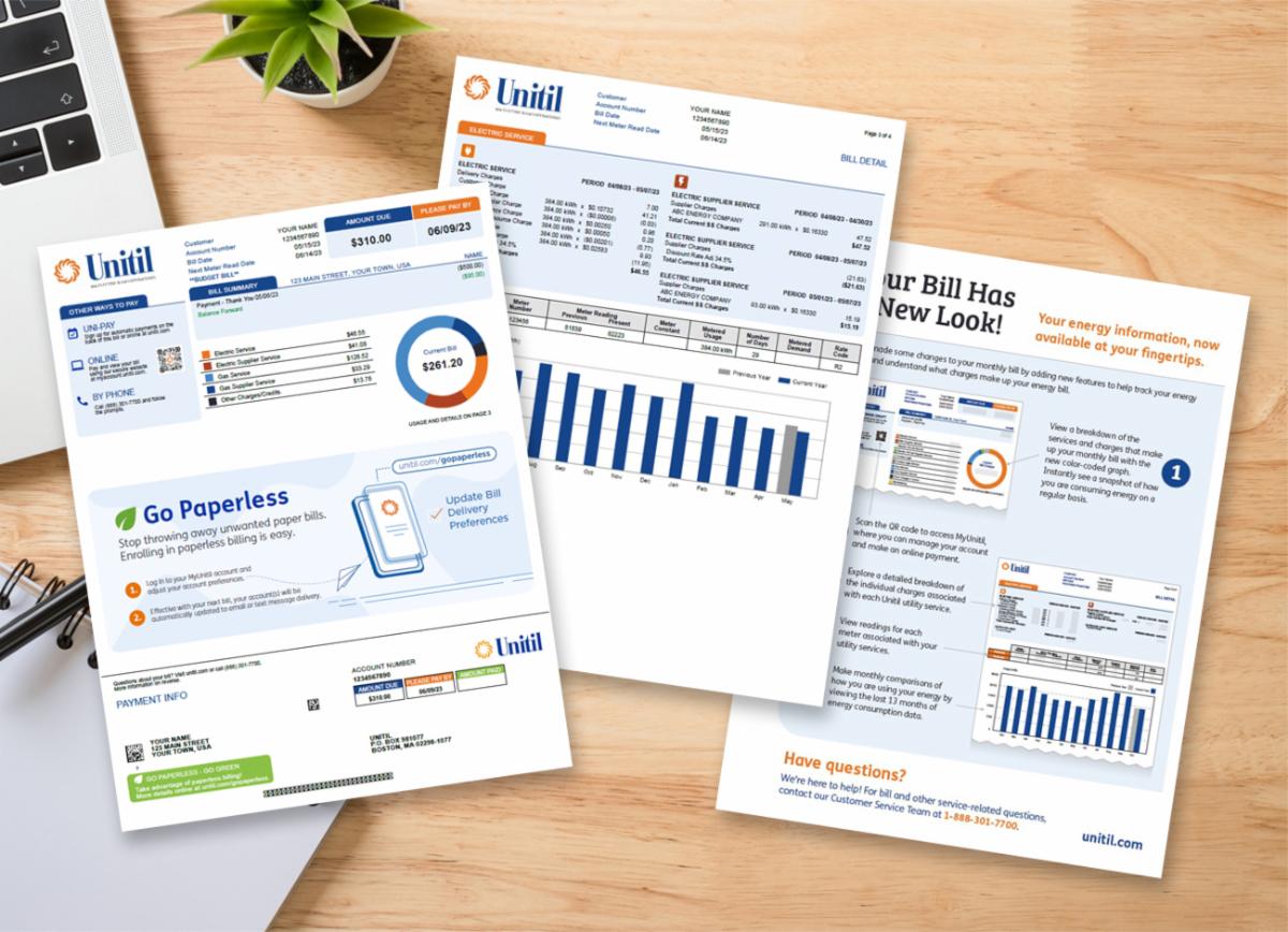 Your Unitil bill has a new look