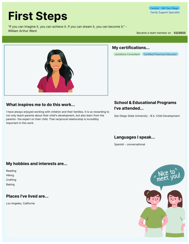 First Steps Bi-Monthly Newsletter - March 2023