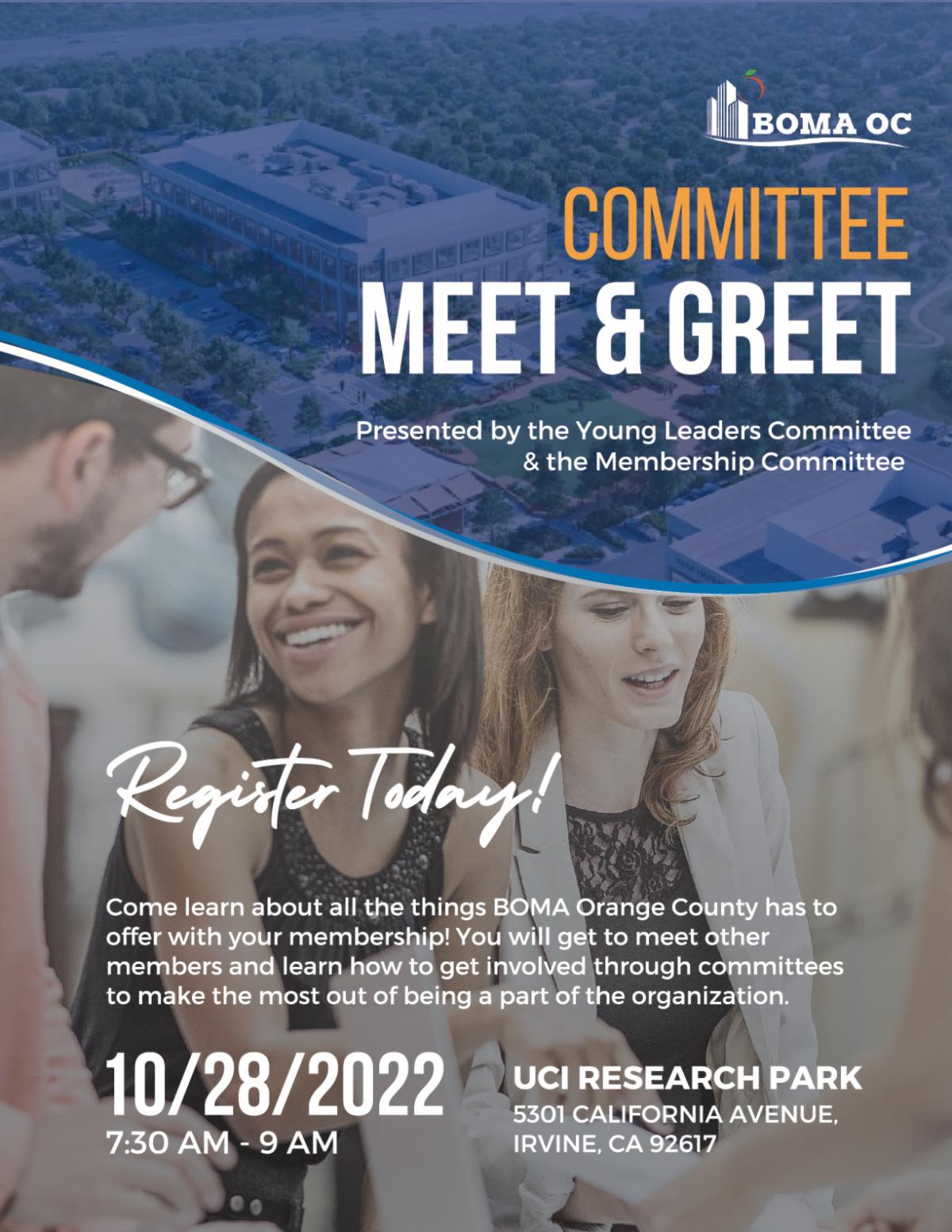 Join BOMA OC for our Annual Committee Meet & Greet, Friday, October 28 ...