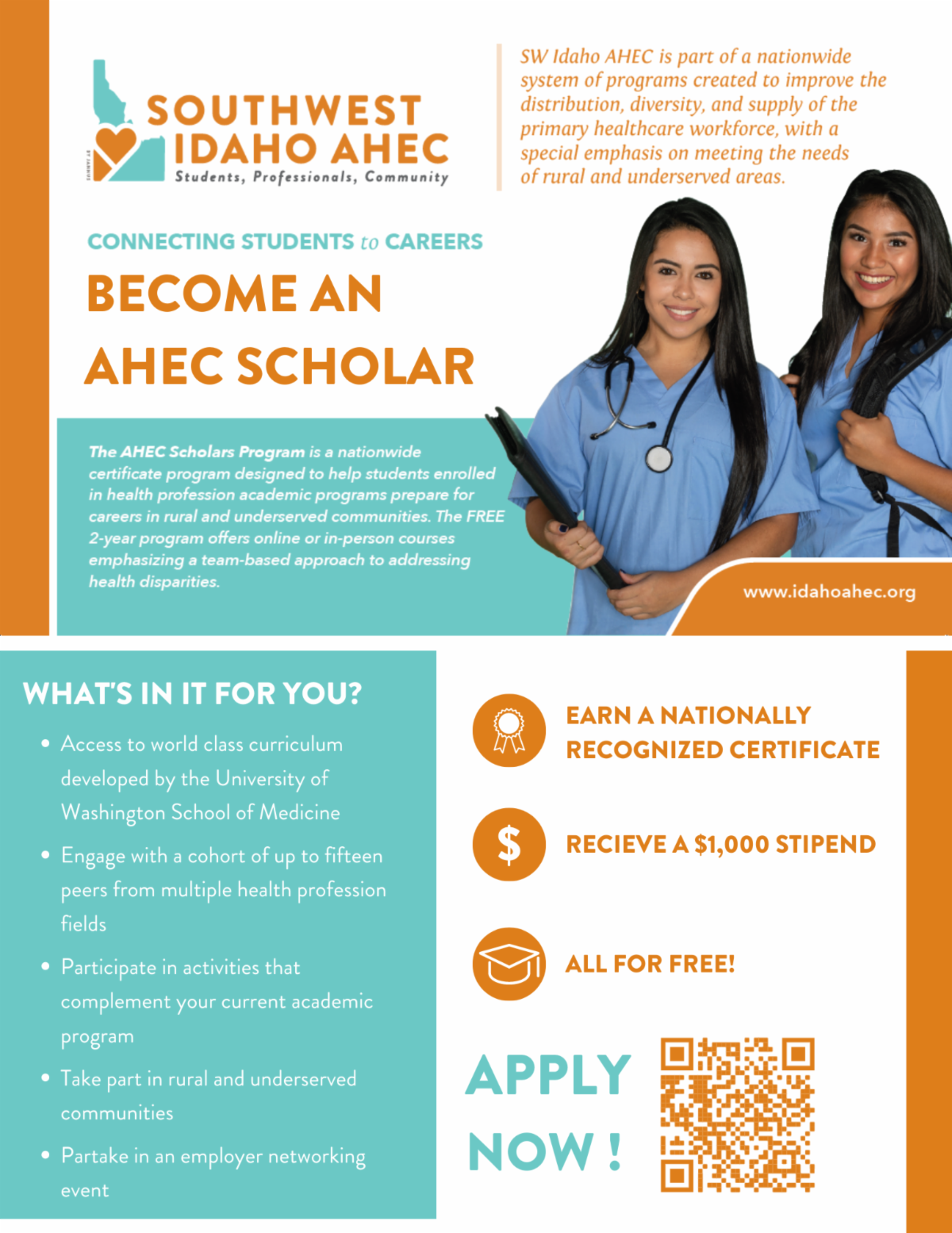 SW ID AHEC NOW Accepting Scholar Applications