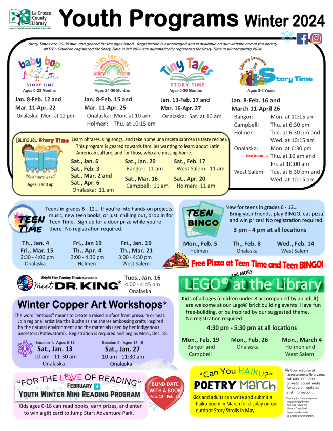 Youth Services February Newsletter ️