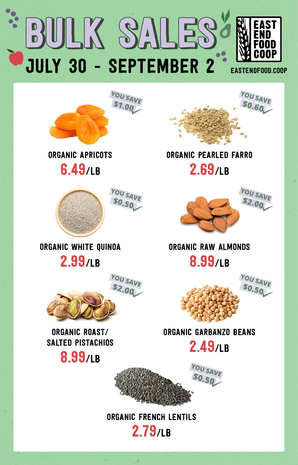 Bulk Sales through September 2 💛