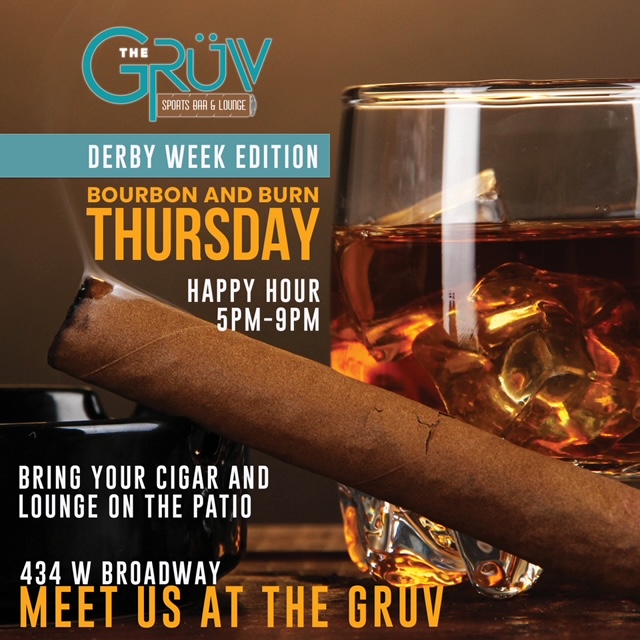 TODAY!! Bourbon & Burn Thurby Happy Hour @the GRÜV 5pm - 9pm. FREE Pre ...