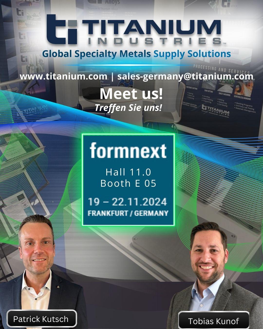 Titanium Industries to Showcase Additive Build Plates at Formnext 2024 ...
