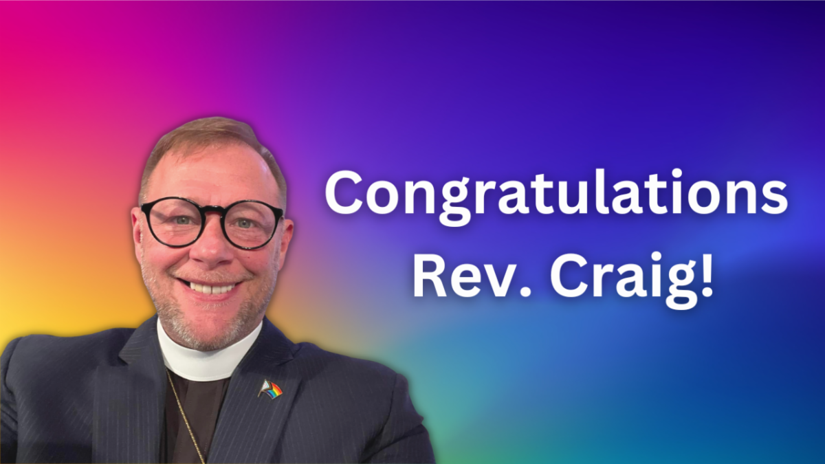 Congratulations Rev. Craig!