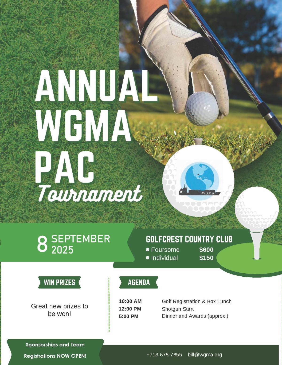 WGMA 2025 Annual PAC Golf Tournament