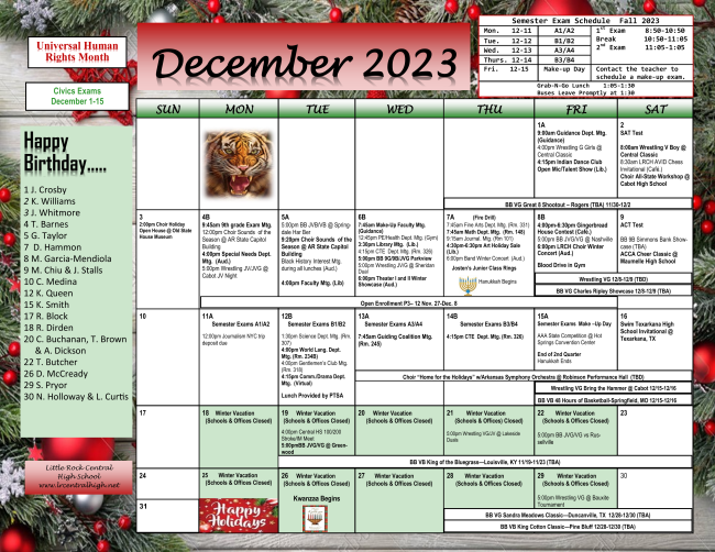 From Principal Nancy Rousseau: December 2023 Principal's Letter And ...