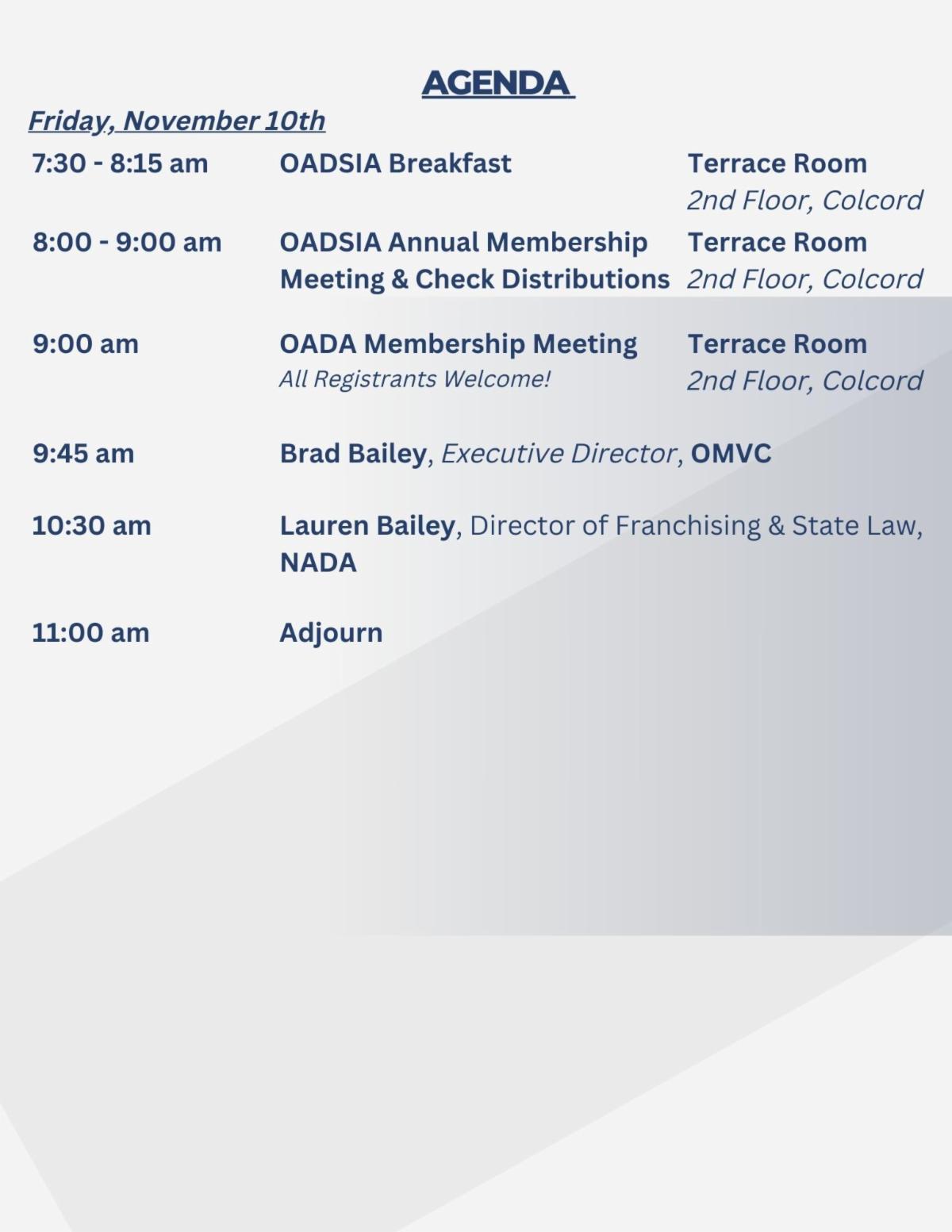 URGENT - 2023 OADA Annual Meeting Registration Deadline