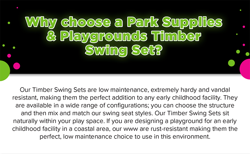 Swing into spring with a new Timber Swing Set!