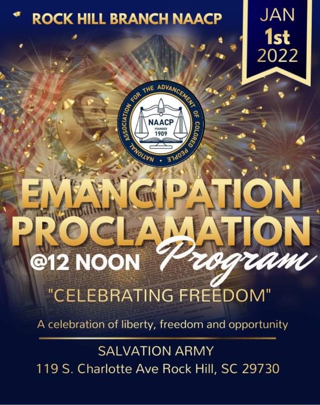 You're Invited to the Emancipation Proclamation Program