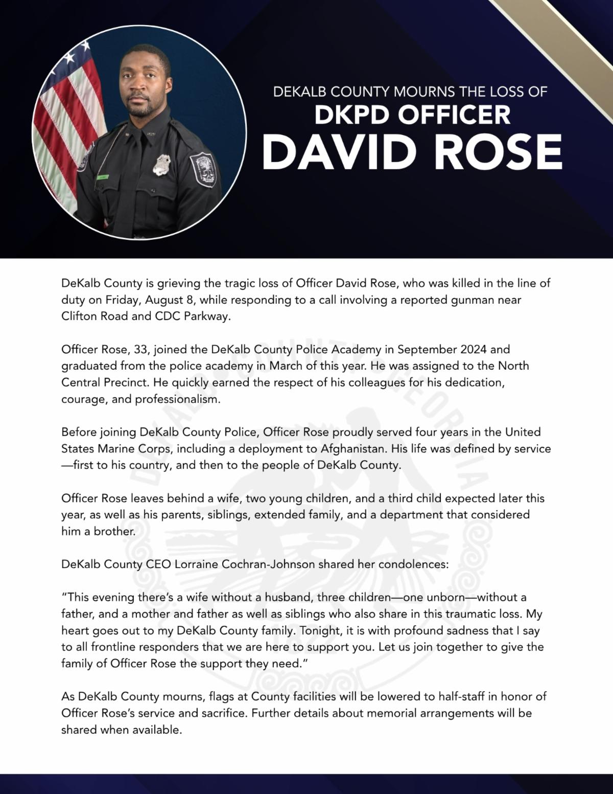 Honoring Fallen DKPD Officer David Rose