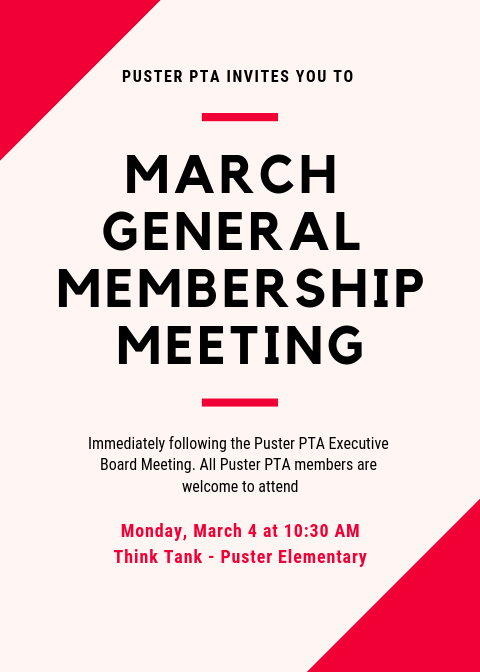 Puster Elementary Principal Message 2/21/19