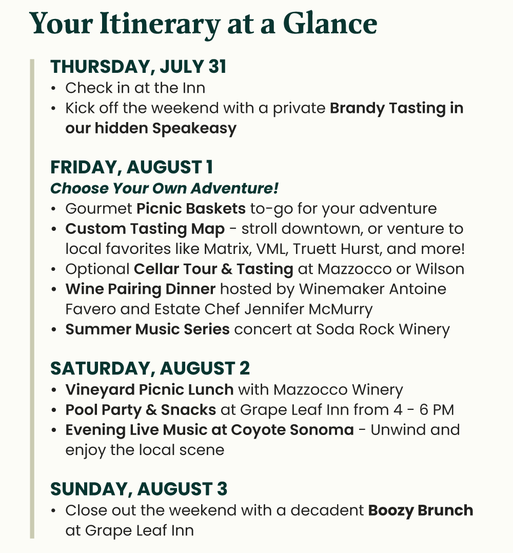 You're Invited to Our All-Inclusive Getaway with Wilson Artisan Wines