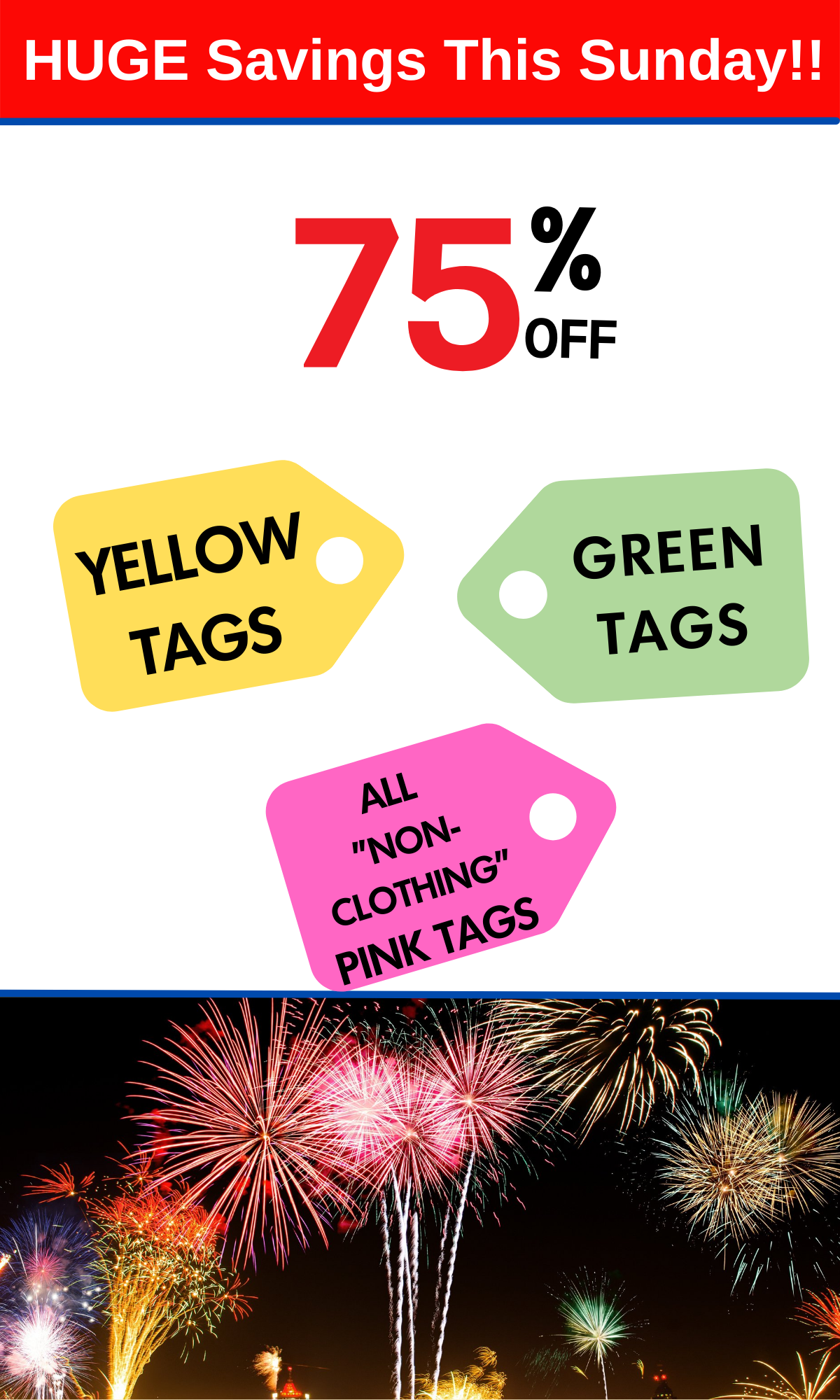 HUGE 1-day only sale!