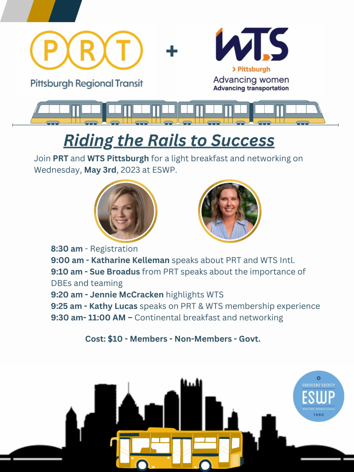 Registration Open - PRT + WTS Pittsburgh Breakfast