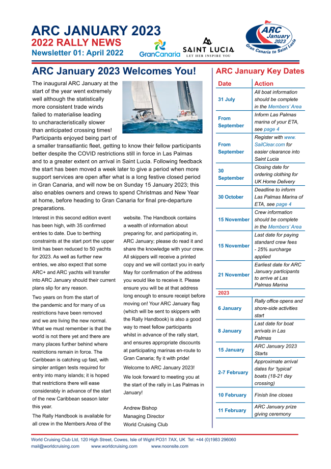 ARC January 2023 - Newsletter 1