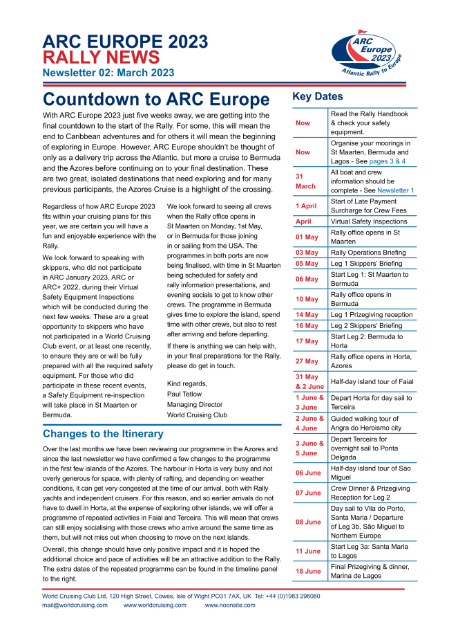 ARC Europe 2023 - Newsletter 2