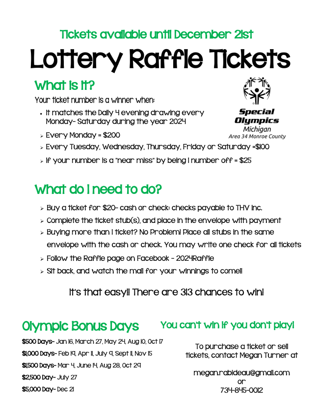 Lottery Raffle is Back!!