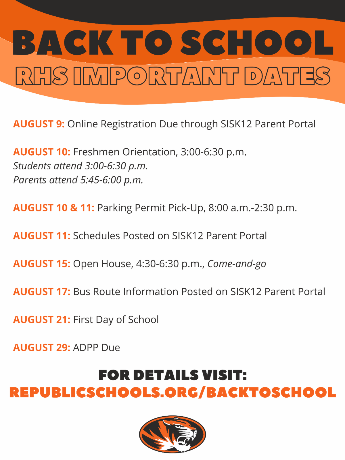 RHS August Family Newsletter 2023-24