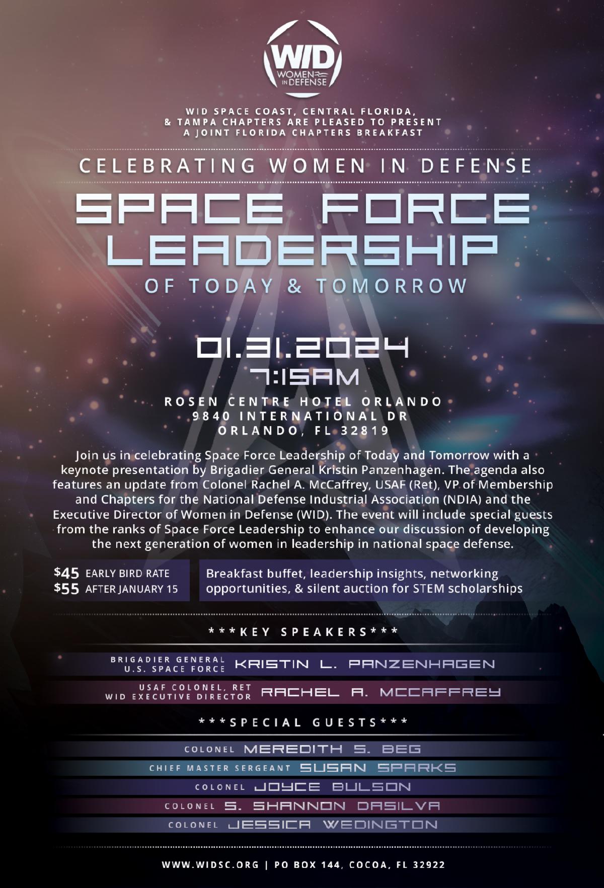 Space Force Leadership Breakfast at SPACECOM 31 JAN