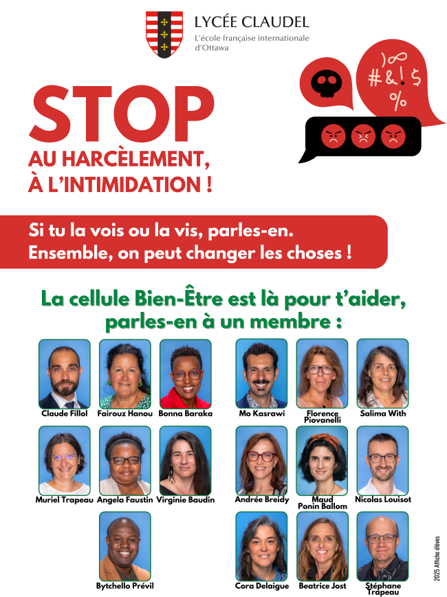 Cellule Bien Être | Well-Being Unit