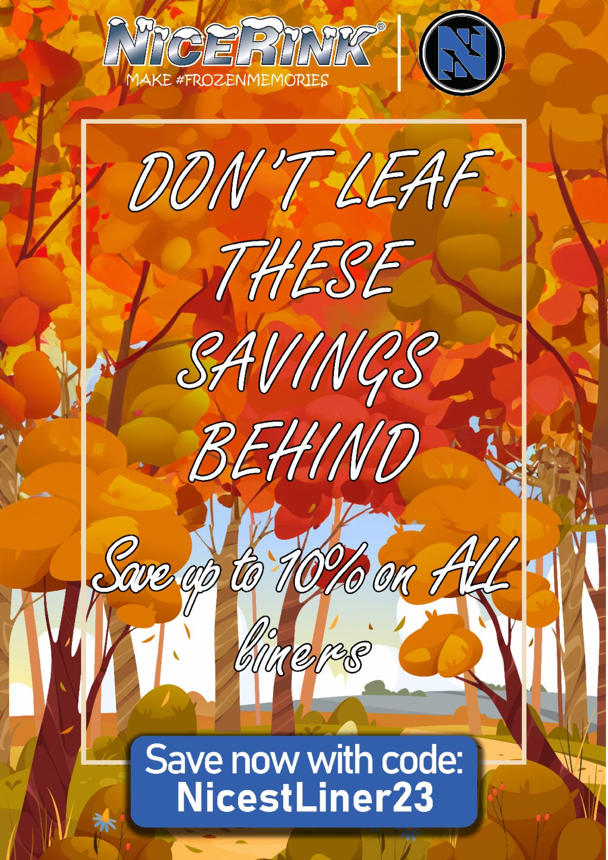 Reminder: Fall Fun Alert: NiceRink's Sale Ends Oct 3rd! Don't Leaf ...