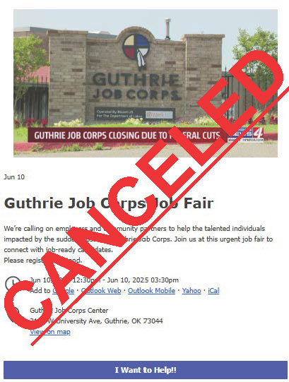 CANCELED: Guthrie Job Corps Job Fair