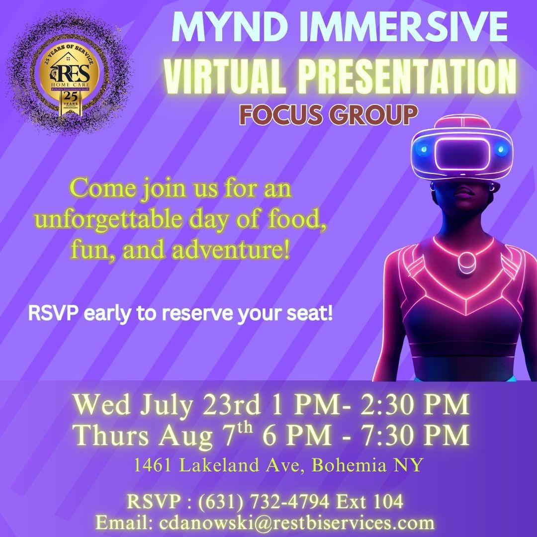 Mynd Immersive Virtual Presentation Focus Groups