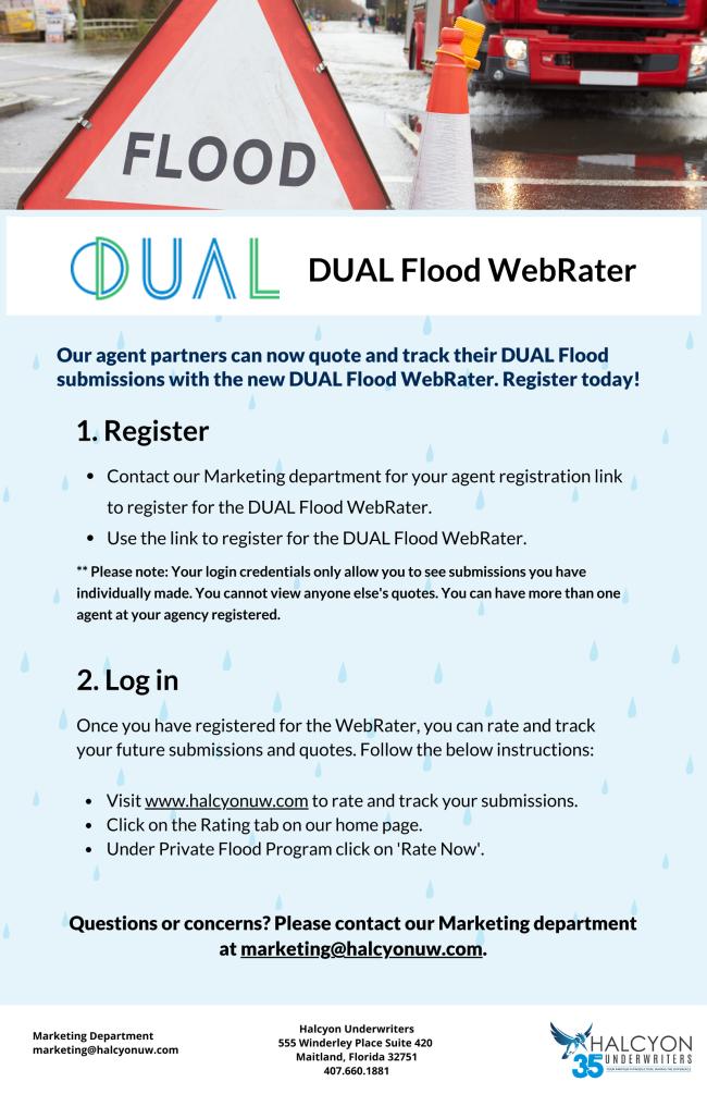 New DUAL Flood WebRater