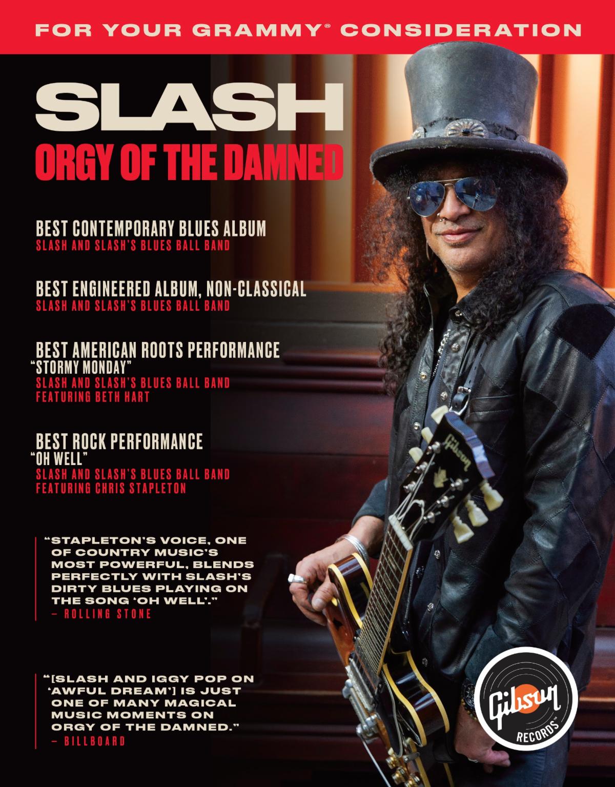 FOR YOUR GRAMMY® CONSIDERATION: SLASH 'ORGY OF THE DAMNED'