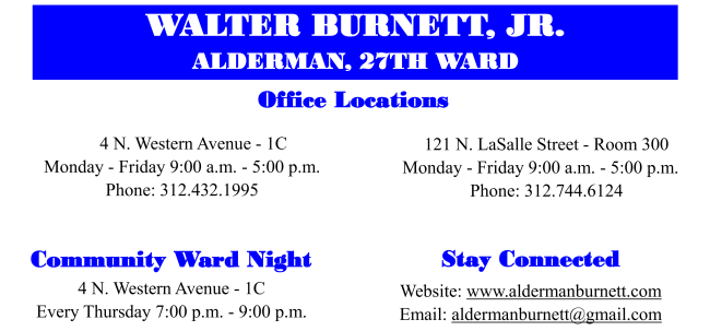 27th Ward Newsletter