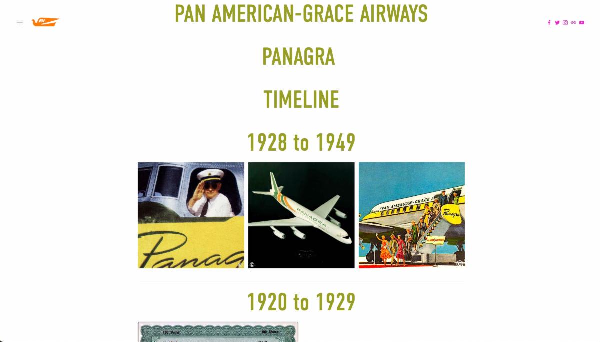 Braniff Airways Foundation - Look at our New Panagra Historical Timeline!