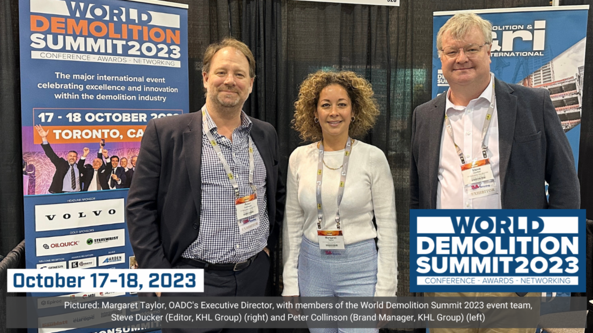 **REVISED** E-Blast - World Demolition Summit 2023 -October 17 & 18, 2023