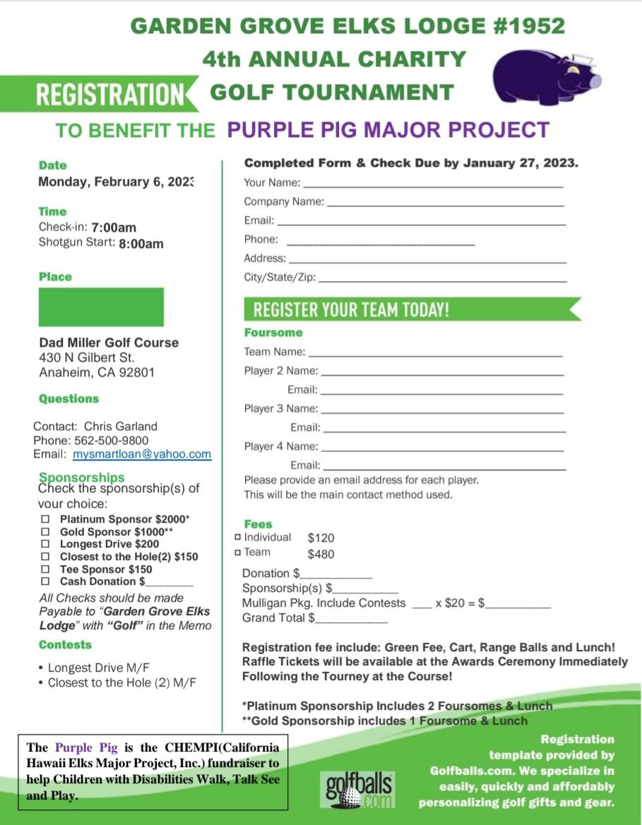 Garden Grove Elks #1952 Weekly Update 01/08/2023