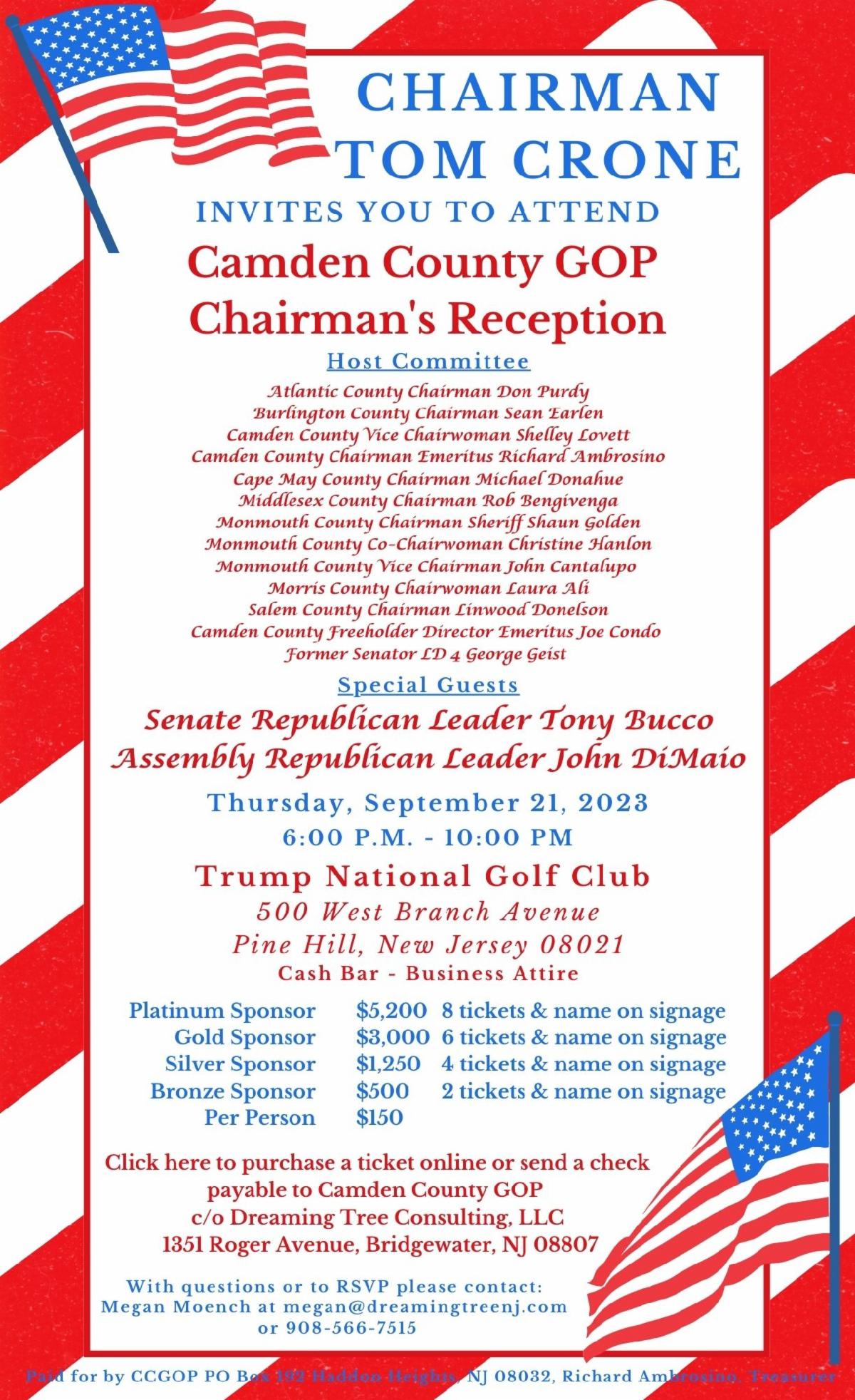 Your Chairman's Reception Invitation (Featuring 2 Special Guests)