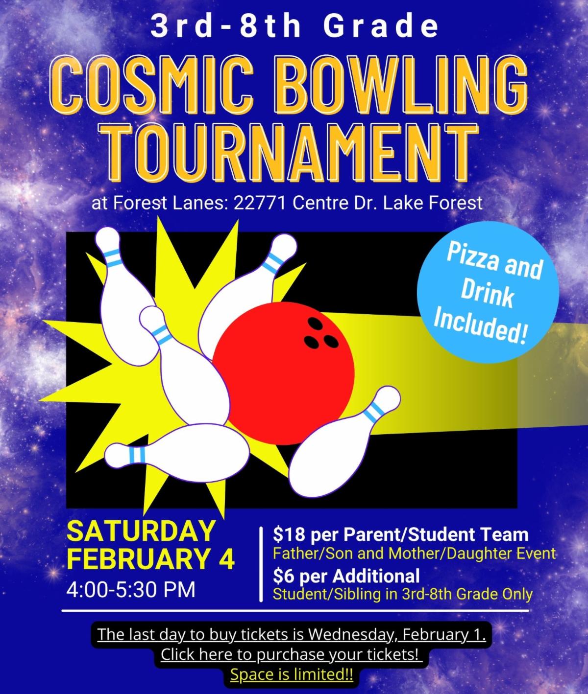 GCS- 3rd-8th Grade Parent/Student Cosmic Bowling