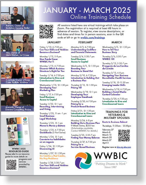 WWBIC Trainings - Sign up now for January through March sessions!