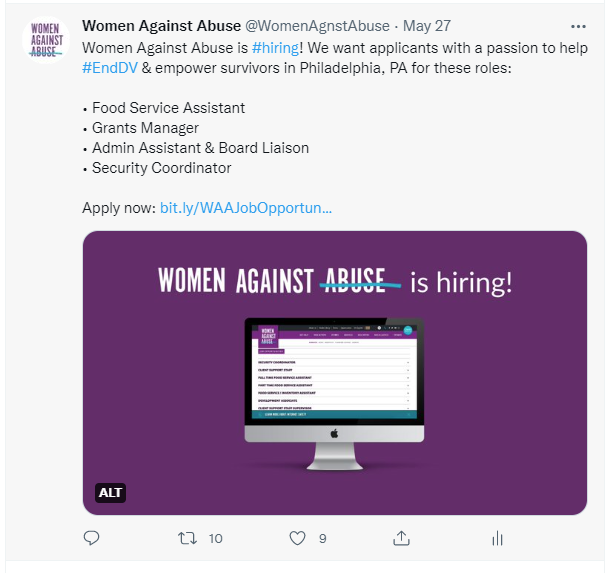 Women Against Abuse's Spring Newsletter