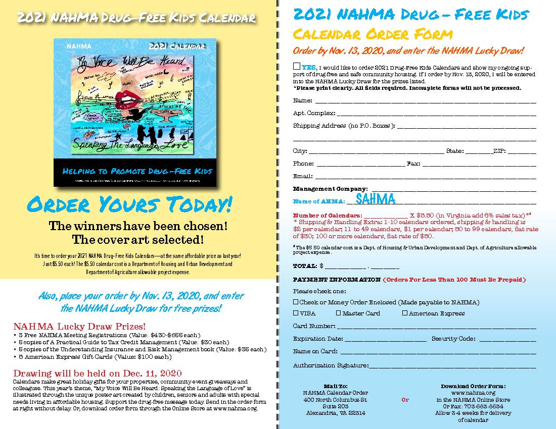 2021 SAHMA Drug Free Poster Contest