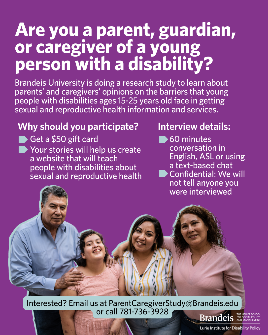 Seeking teens and young adults with disabilities as well as caregivers ...