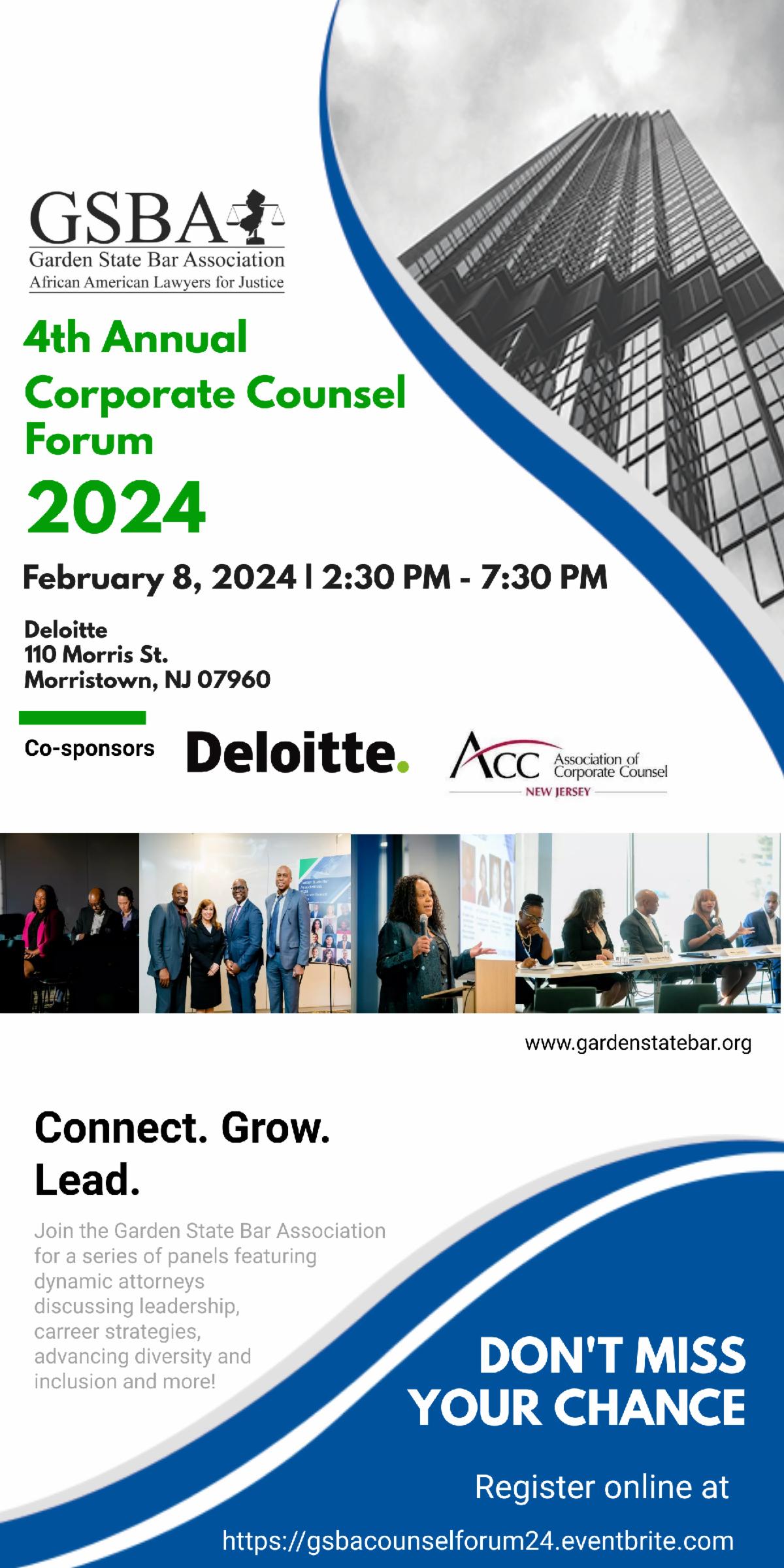 Register Today! 4th Annual GSBA Corporate Counsel Forum - Thursday, February 8th