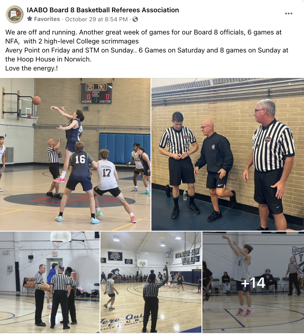 Take a look at the newest post from the IAABO, Board 8 Referees ...